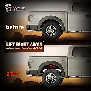 MZS Rear Leveling Kit 2" Lift Blocks + U-Bolts Compatible with 1995-2024 Tacoma 2WD 4WD