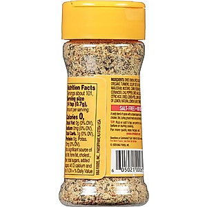Dash Salt-Free Seasoning Blend, Lemon Pepper, 2.5 Ounce