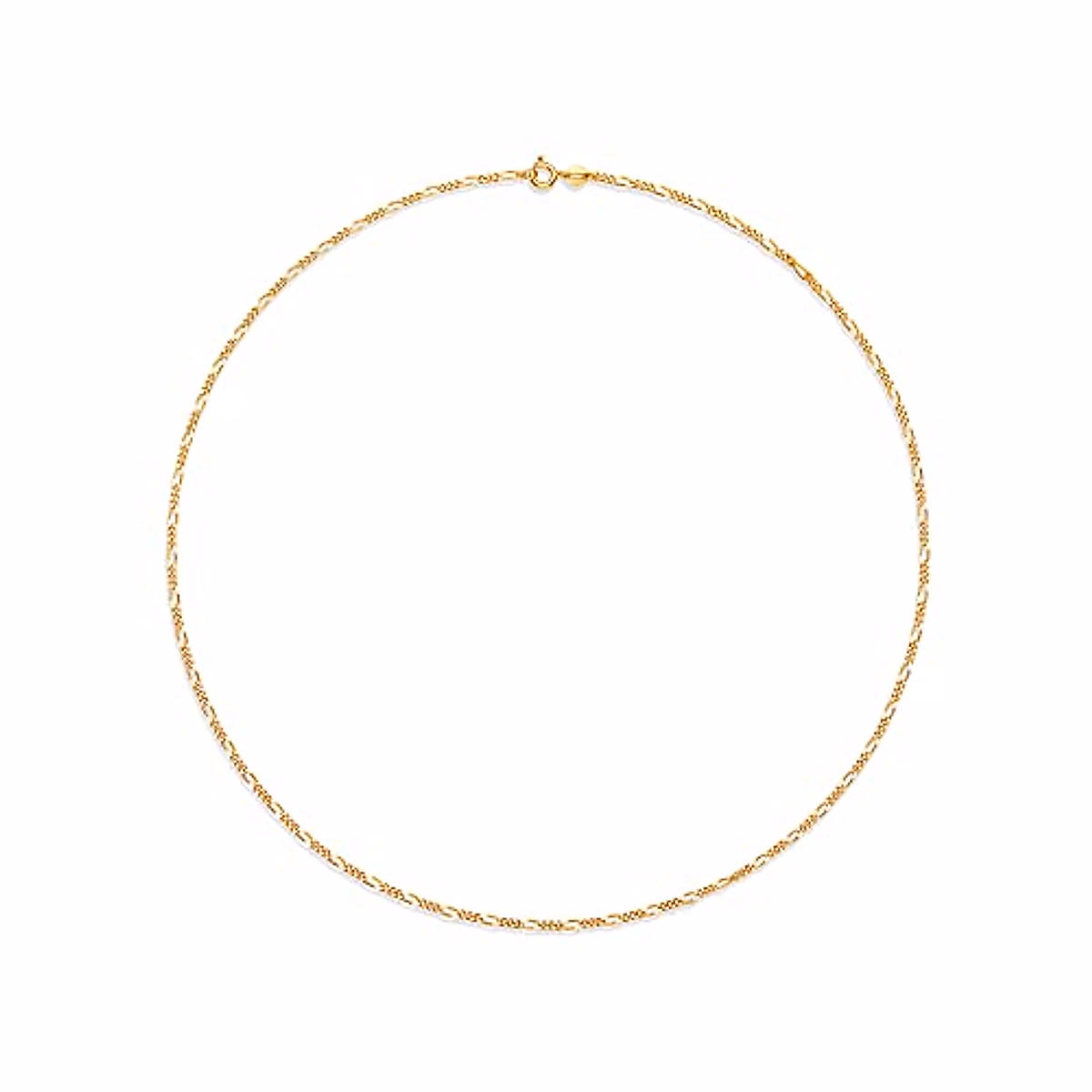 Amazon Essentials 14K Gold Plated Fine Figaro Chain 20", Yellow Gold