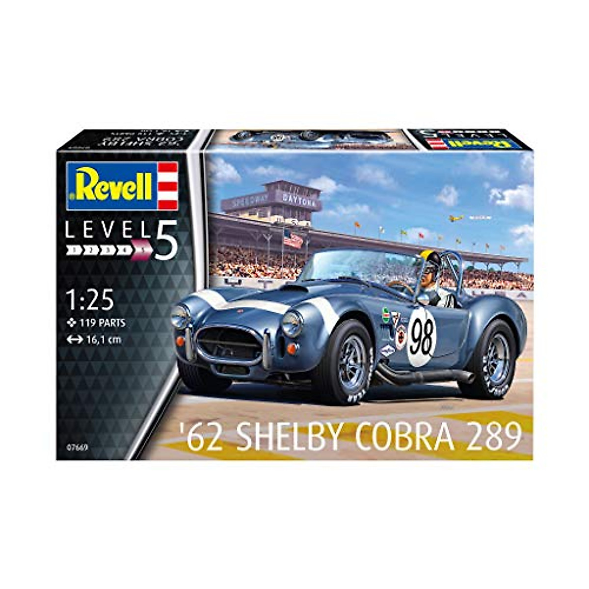 Revell RV07669 '62 Shelby Cobra 289 Model Kit, Unpainted
