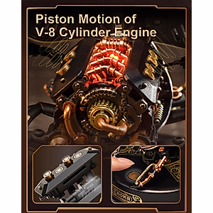 ROKR 3D Puzzles for adults Electric Insect Metal Model Building Kit Desk Toys Hobby Kit for Adults Gift for Teens (Rhinoceros Beetle)