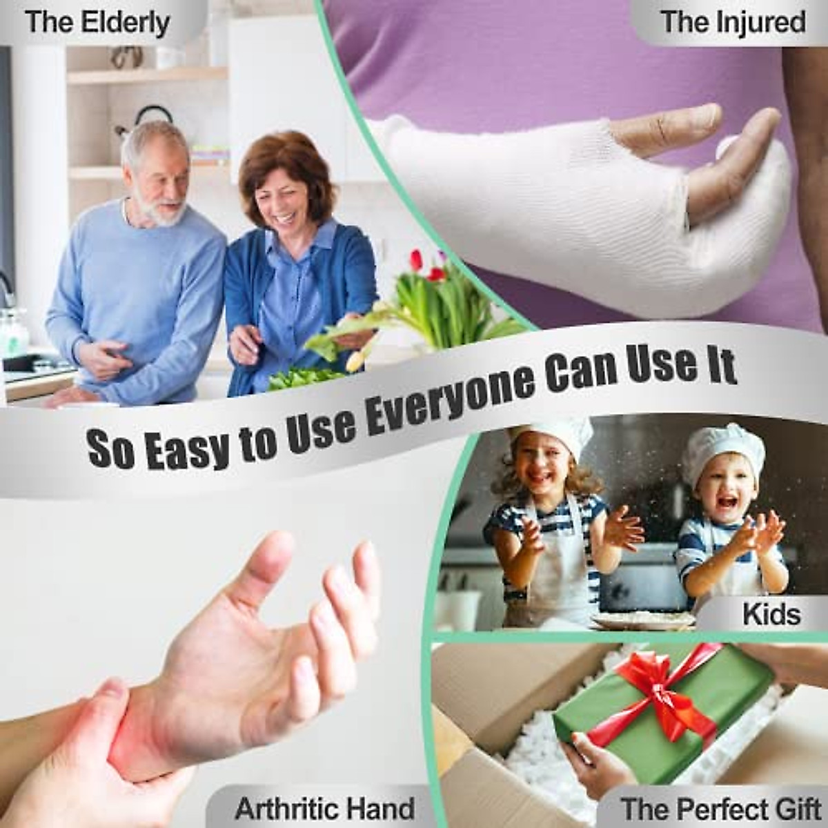 No Sharp Edges Electric Can Opener Automatic Opens Most of Cans,One Touch Switch with Ergonomic Design