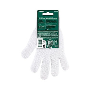 EcoTools Gentle Bath + Shower Gloves, Exfoliating Gloves Remove Dead Skin & Cleanse The Whole Body, Bath Gloves Infused with Avocado Oil to Scrub & Hydrate, Cruelty Free, 1 Pair (2 Gloves)