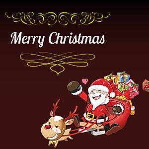 BANNER BUZZ MAKE IT VISIBLE Merry Christmas Banner, Heavy Duty 11 Oz Vinyl, Christmas Santa Holiday Decor Sign, Metal Grommets & Hemmed Edges, Perfect for Indoor Outdoor Decor (8' X 3')