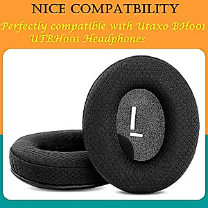 TaiZiChangQin Ear Pads Ear Cushions Earpads Replacement Compatible with Utaxo BH001 UTBH001 Headphone ( Black Fabric )