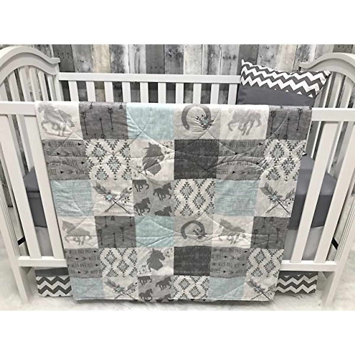 Baby Nursery Bedding Set, Baby, Horse, Neutral, Horses, Stallion, Boho, Baby Bedding, Crib Bedding, Babylooms