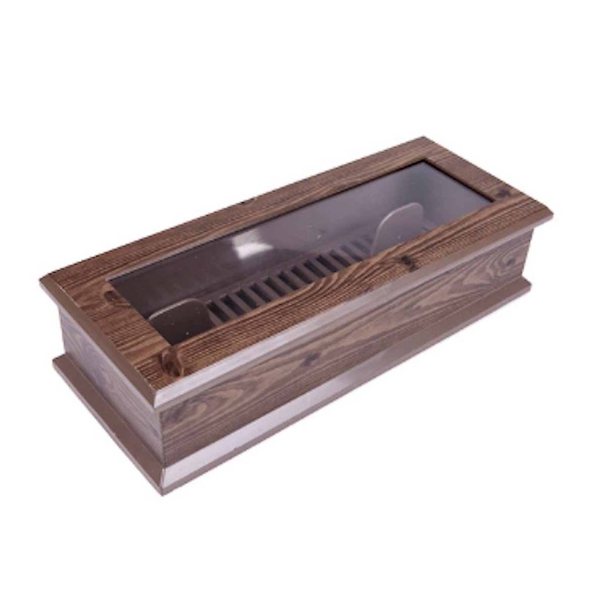 Living Chef Kitchen Chopsticks Spoon Organization Storage Box with Open Window Tree Wave Pattern Design
