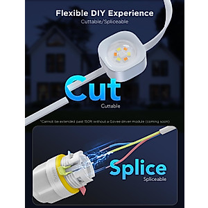 Govee Permanent Outdoor Lights Pro, 100ft with 60 RGBIC LED Lights for Daily and Accent Lighting, 75 Scene Modes, IP67 Waterproof, Works with Alexa, Google Assistant, Matter, White