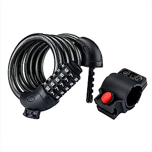 2Pcs Lock Portable Fixed Ring Lock Chain Bicycle Lock Password Lock Bicycle Lock