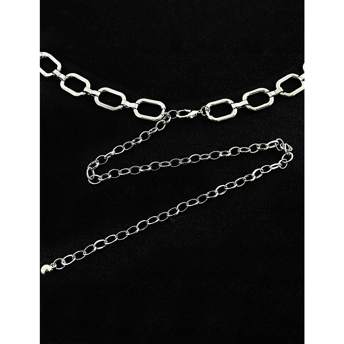 TOPACC Silver Chain Belts for Women Thick Metal Y2k Belt Circle Chains Belt for Dresses Jeans Skirt Girls Fashion