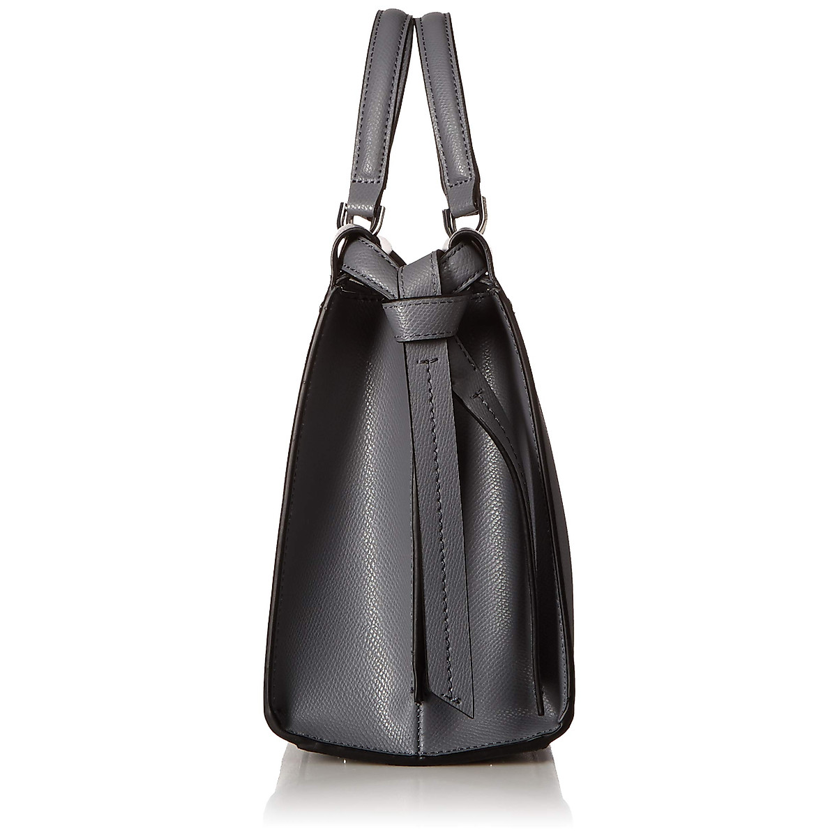 Calvin Klein Callie Crosshatch Leather Knotted Satchel, buff