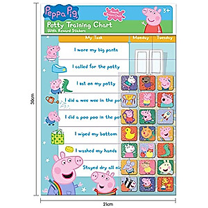 Paper Projects 01.70.30.022 Peppa Pig Potty and Toilet Training Reward Chart and 56 Sparkly Stickers, Pink