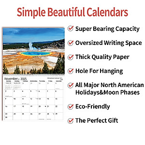 2023 Wall Calendar, 14 Monthly Wall Calendar PATHWAY Nov. 2022 - Dec. 2023, 12" x 24" Opened, Full Page Months Thick Paper for Gift Calendar Organizing Planning