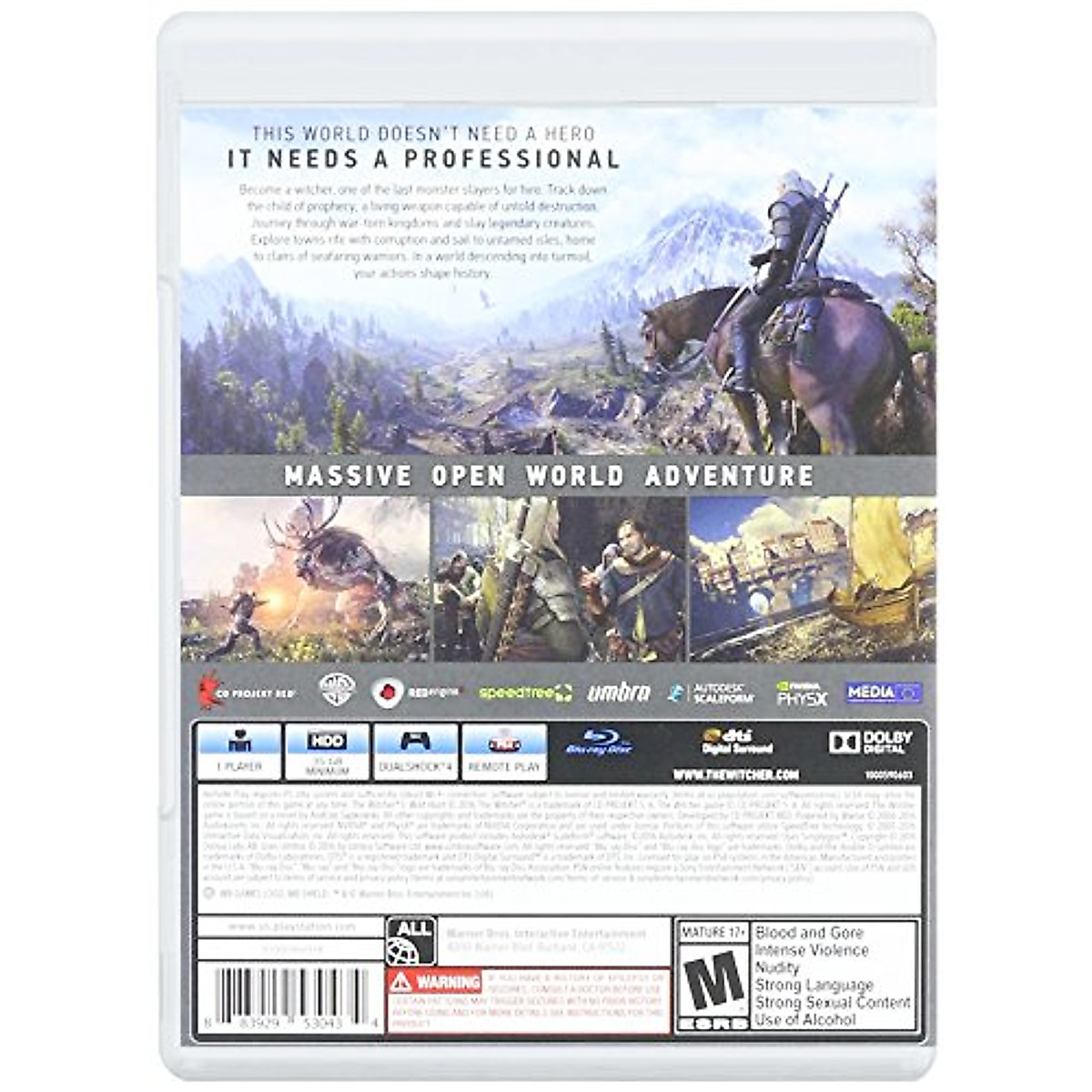 The Witcher 3: Wild Hunt - PlayStation 4 [video game]