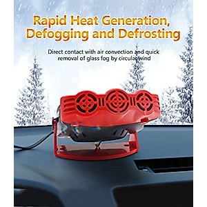 Car Heater, New Upgrade 2 in 1 Cooling & Heating Portable Car Heater 15V Car Fan Vehicle Electronic Air Heater Defrost Cigarette Lighter Plug Car Windscreen Fan Demister