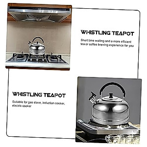 Abaodam 2pcs sound pot glass coffee pot indoor heater glass coffee maker coffee percolator electric tea pots for stove gas stove tea kettle Thicken Water Kettle Boil Water Kettle handle