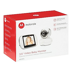 Motorola MBP33XL 3.5" Video Baby Monitor with Digital Zoom, Two-Way Audio and Room Temperature Display, 2 Piece Set (Pack of 1)