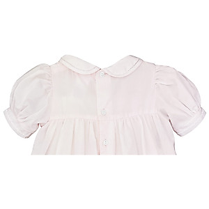 Petit Ami Baby Girls' Dress with Pintucks and Feather Stitching, 9 Months, Pink