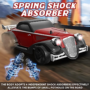 Desdoni RC Drift Car Full Proportional RTR Remote Control Car 1/16 Scale 38KM/H Fast 4WD RC Car 2.4Ghz with 6 Modes of Light 2Pcs Rechargeable Batteries Racing for Boys and Adults Gift