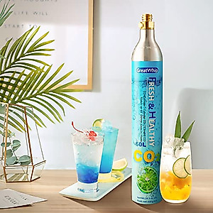 GreatWhip 60L CO2 Cylinder For Sodastream, Exchange Carbonator Compatible With SodaMaker Appliances, Set of 2