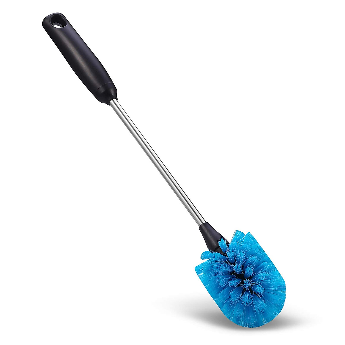 MOSOLAN Stainless Steel Bottle Brush, 2 Pack Long Handle Water Bottle Scrubbing Brush with Removable Head, Built for Cleaning Sports Bottles, Baby Bottles, Cups, Mugs, Glasswares, Flask, 13 in - 15 in