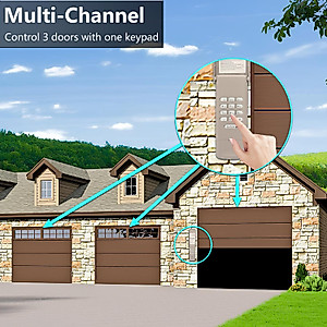 for LiftMaster 877MAX Garage Door Opener Keypad, Wireless and Keyless Entry Keypad for Chamberlain/Liftmaster/Craftsman Garage Door Openers with Yellow/Purple/Red/Orange/Green Learn Button
