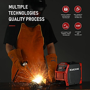 WARCKING 160A Digital Stick Welder, 110/220V Dual Voltage IGBT Inverter ARC Welding Machine, Mini Portable MMA Welder Machine with Hot Start and Anti-Stick
