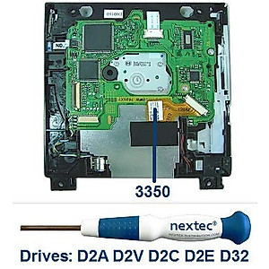 nextec Nintendo Wii Disc Drive Replacement Laser Lens/Nintendo Wii Laser (RAF-3350) T8 Screwdriver