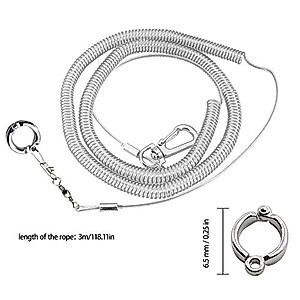 Luckycyc Pet Bird Anklet,Parrot Foot Chain 3M Ultra-Light Parrot Bird Harness Leash Anti-bite Outdoor Flying Training Rope Pet Supplies for Macaw Cockatiel Lovebird
