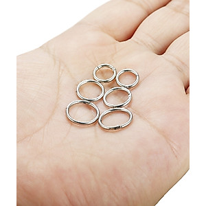 THUNARAZ 3 Pair Stainless Steel 16G Sleeper Earrings Septum Clicker Lip Nose Ring Body Piercing Silver-tone