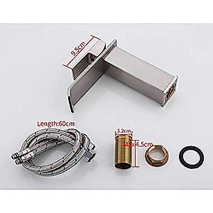 ItoNc Kitchen Taps Kitchen Tap Kitchen Tap Newly Basin Faucet Bathroom Waterfall Faucet Mixer Single Handle Brass Faucet Hot and Cold Bath Mixers Square Taps,Kitchen faucets