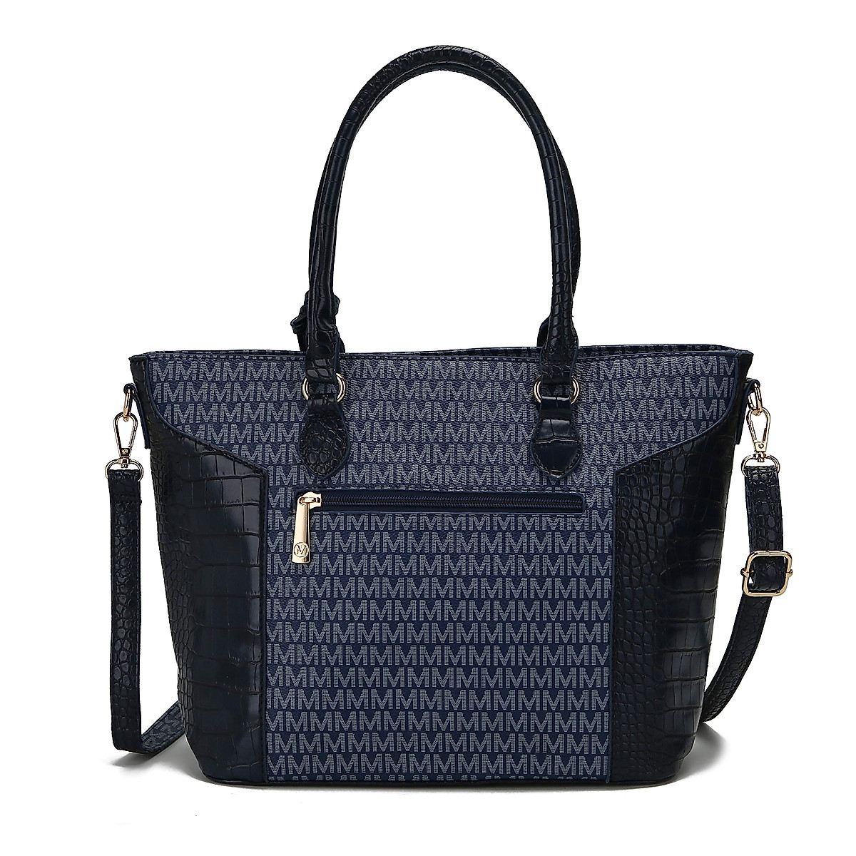 MKF Collection Shoulder Bag for Women, Crossbody Purse & Wristlet: PU Leather Satchel Pocketbook 3 PCs Handbag Set