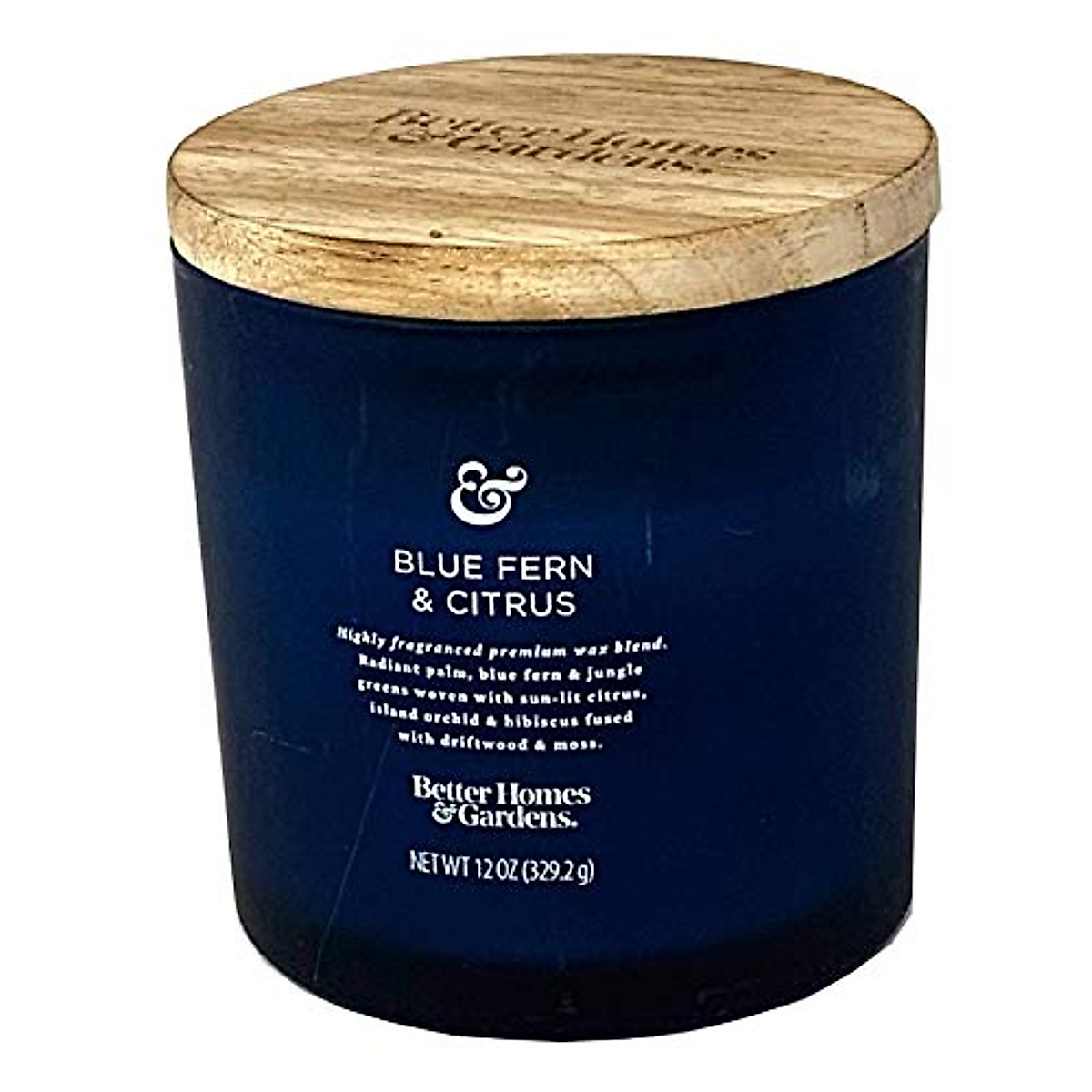 Better Homes and Gardens 12oz Scented Candle, Blue Fern and Citrus 2-Pack