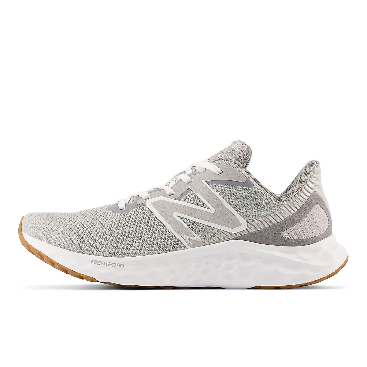 New Balance Men's Fresh Foam Arishi V4 Running Shoe, Grey/Gum, 10.5