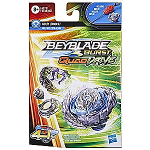 BEYBLADE Burst QuadDrive Guilty Lúinor L7 Spinning Top Starter Pack - Attack/Defense Type Battling Game with Launcher, Toy for Kids