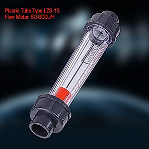 Deosdum 60‑600L/H Plastic Tube Liquid Water Rotameter LZS‑15D Flow Meter