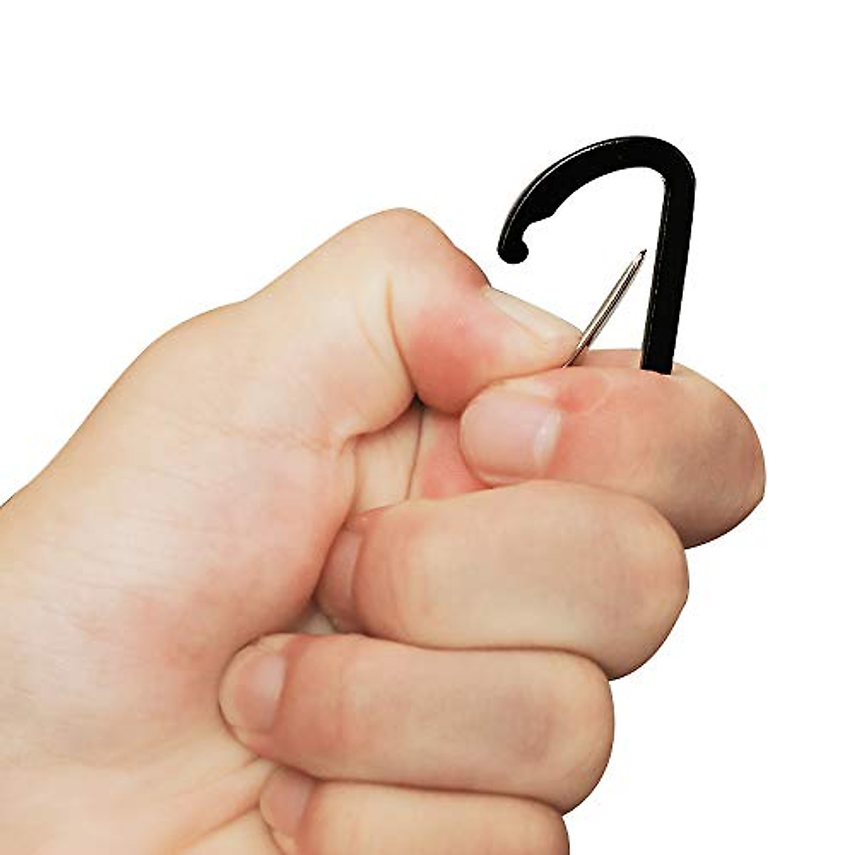 ABCOOL 10PCS Keychain Clips Mini Carabiner - 1 5/8inch Small Aluminum Durable Quick Release Auto Locking D-Shape Spring Loaded Wire Gate Clip for Home, Rv, Camping, Fishing, Hiking, Traveling