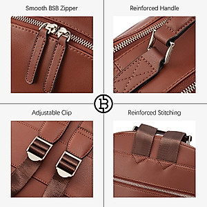 BOSTANTEN Genuine Leather 13 inch Laptop Backpack for Women Computer Bag Travel Large College Shoulder Bag