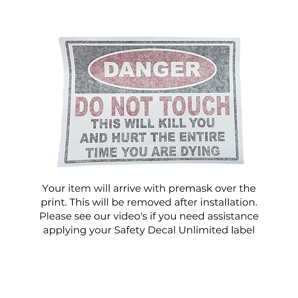 Danger Do Not Touch This Kills Sticker Decal | Safety Decal Unlimited | Electrical Warning | Made in Texas 3.5 x 5