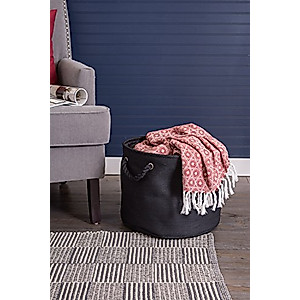 DII Contemporary Square Recycled Yarn Rug, Gray Checker, 2x3'