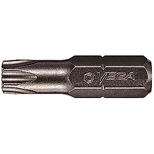 VEGA T20 TORX Security Bits. Professional Grade ¼ Inch Hex Shank TORX T-20 S2 Steel 1" Security Bits. 125TT20A-4 (Pack of 4)