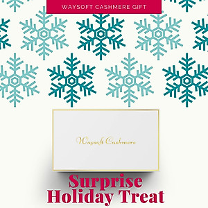 WaySoft Pure 100% Cashmere Beanie for Women in a Gift Box, Oversized Women Beanie Hat, Bring Warm and Luxury to Your Loved Ones, Perfect (Black)