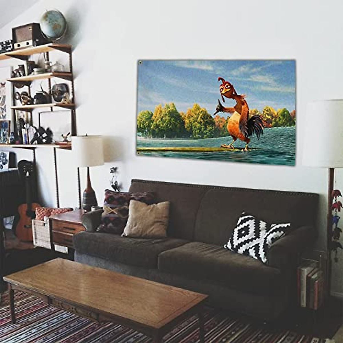 BDHTYU Chicken Flag 3x5 Ft Funny Flags for College Dorm Room Guys Double Sided Meme Flags Man Cave Bedroom Wall Art Decor Banner Gifts