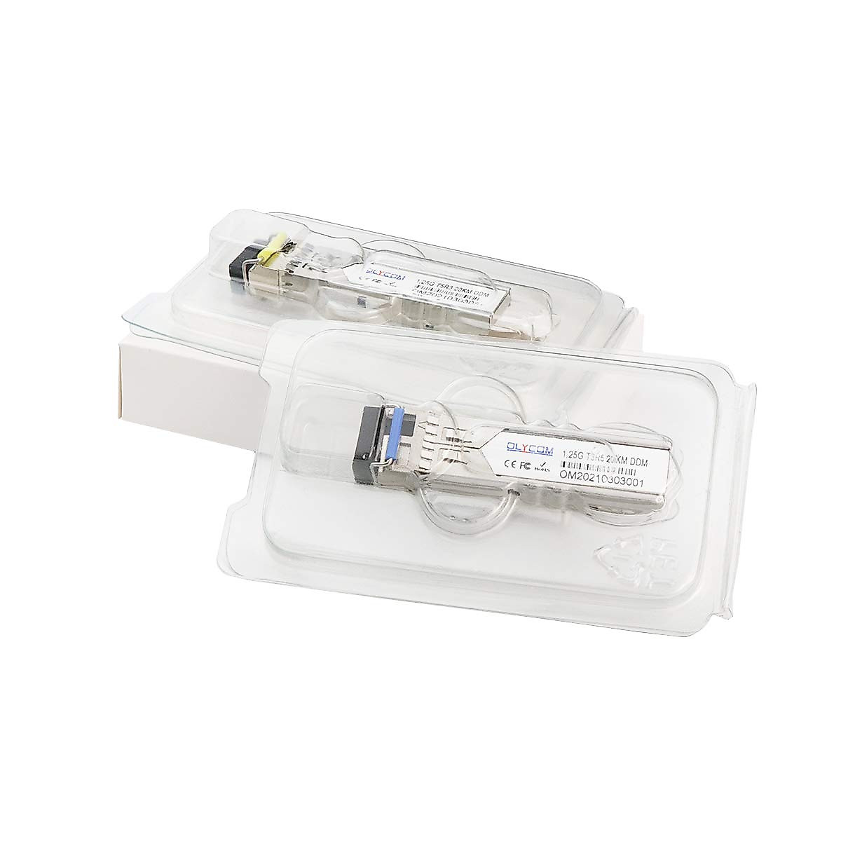 One Pair of 1.25G SFP Bidi Single Fiber Transceiver 1310nm/1550nm SMF LC Connector up to 20 km for Open Switches