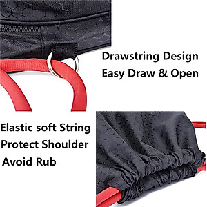 KEEPTOP Waterproof Drawstring swim Bag Sackpack Backpack,Dry Wet Depart,Swimming Gym Yoga Sport Shoulder Rucksack Daypacks Casual Bags (CLASSIC BLACK)