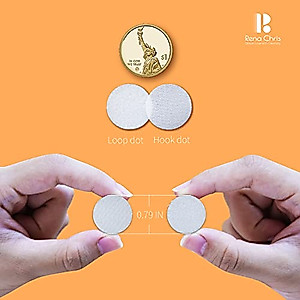 Self Adhesive Dots, Strong Adhesive 1000pcs(500 Pairs) 3/4" Diameter Sticky Back Coins Nylon Coins, Hook & Loop Dots with Waterproof Sticky Glue Coins Tapes, Very Suitable for Classroom, Office, Home