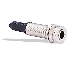 Lazmin112 1/4" (6.35mm) Output 2.5mm Input Endpin Jack, Piezo Pickup Jack Built-in Rod Piezo Pickup for Acoustic Guitar