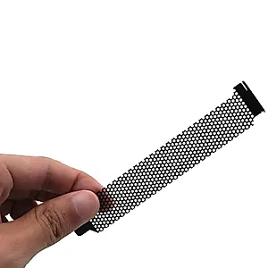 Mutai PCI Slot Cover 5PCS Black PCI Bracket Vented Slot Covers Hard Steel Dust Filter Blanking Plate with Screws for Computer Cases