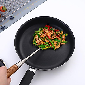 Kitchen Utensil Set, 6 Piece Stainless Steel Cooking Utensils with Rotating Holder Organizer, Kitchen Tools Slotted Spoon, Slotted Spatula, Large Spoon, Soup Ladle, Spatula, Pasta Server