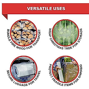 Stretch Wrap Industrial Strength 4 Pack 18" 1100 SqFt 80 Gauge Extra Thick (20 Micron) Shrink Wrap Roll for Moving Supplies, Furniture, Pallets, Plastic Wrap for Packing, Heavy Duty Stretch Film